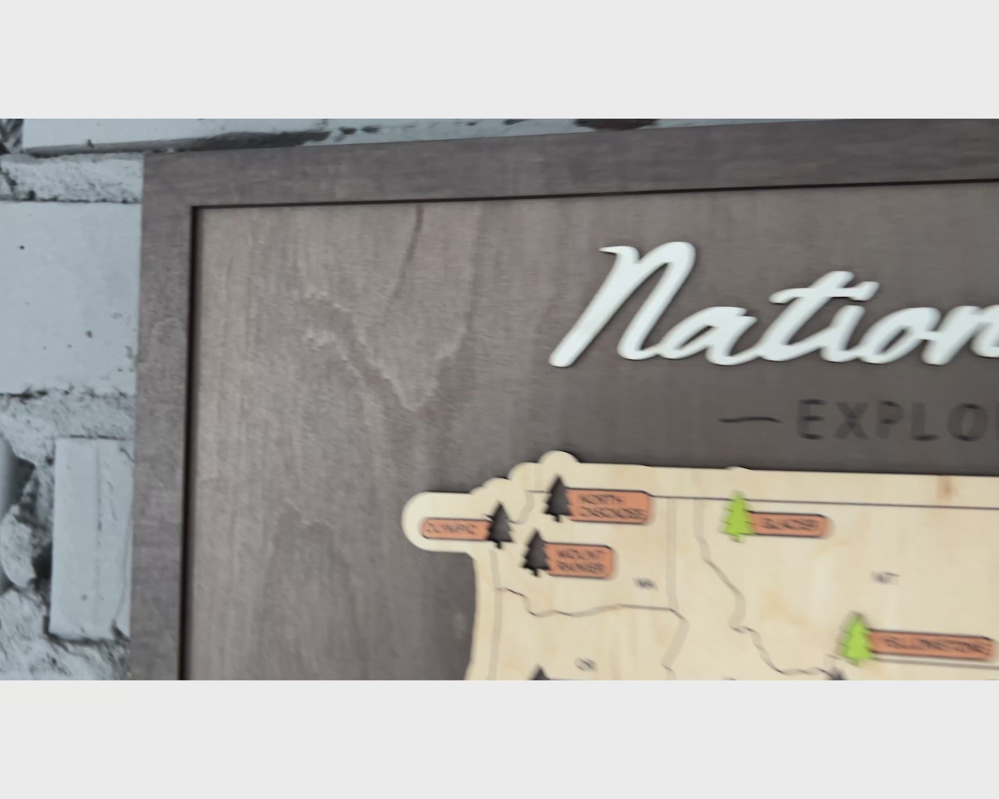 US Wooden National Parks Map With Trees To Record Park Visits (Coffee ...